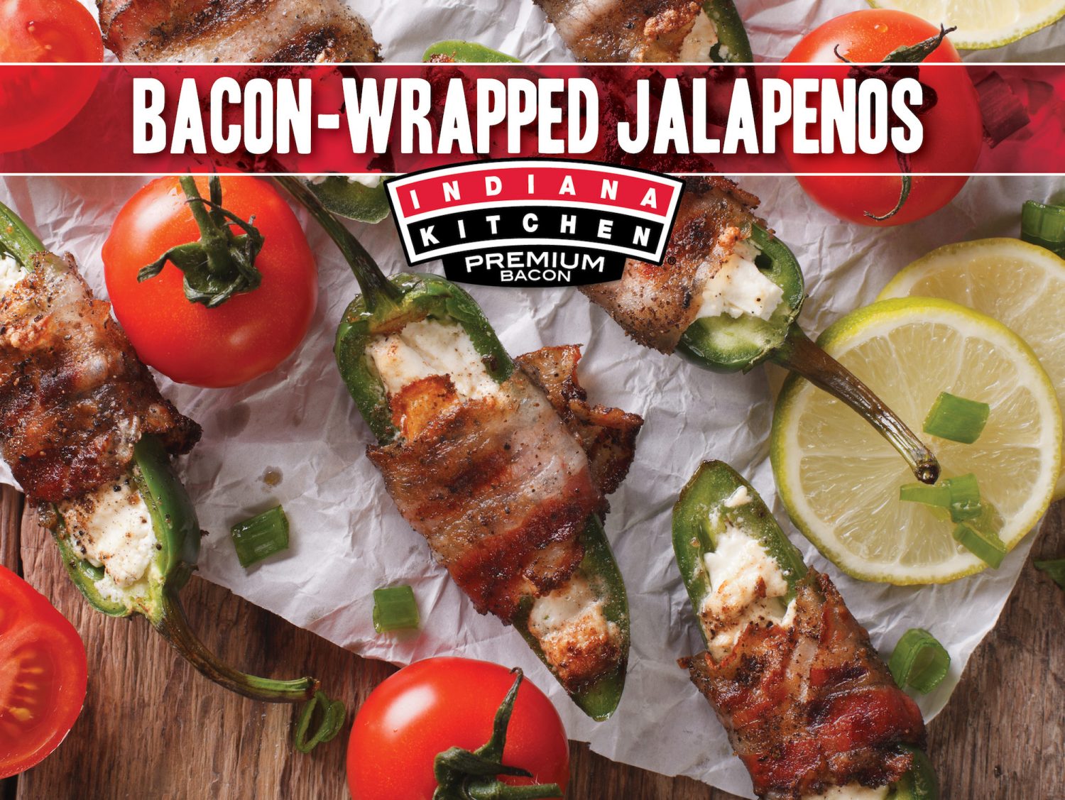 Bacon-Wrapped Jalapeno Poppers | Indiana Kitchen® Brand Pork Products
