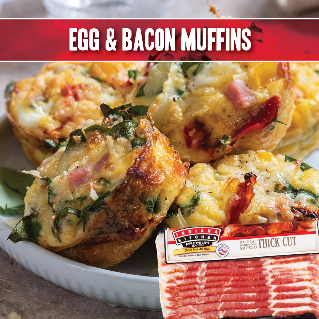 Egg & Bacon Muffins | Indiana Kitchen® Brand Pork Products